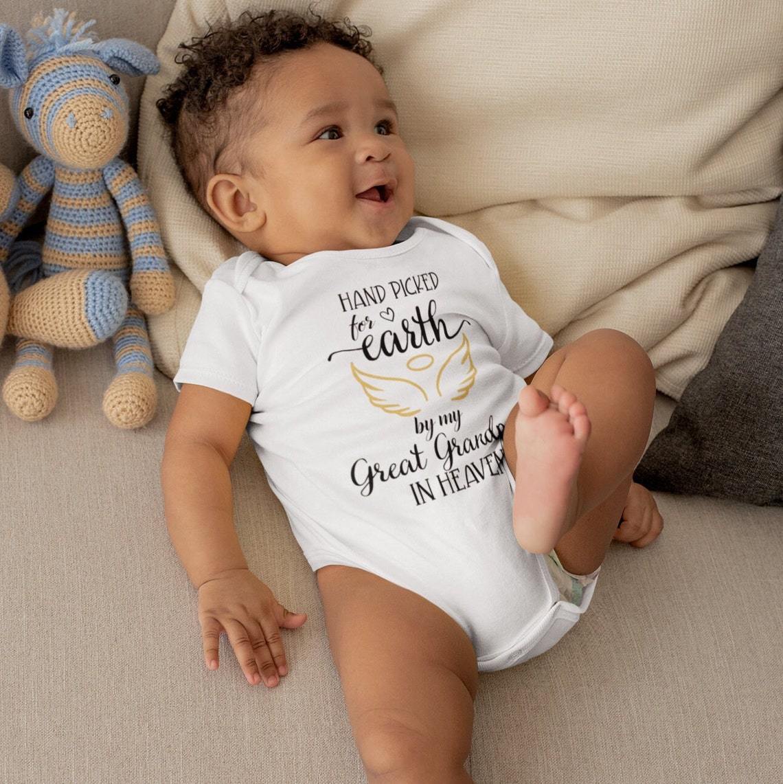 Hand Picked for Earth by My Great Grandpa in Heaven SVG, Newborn SVG ...