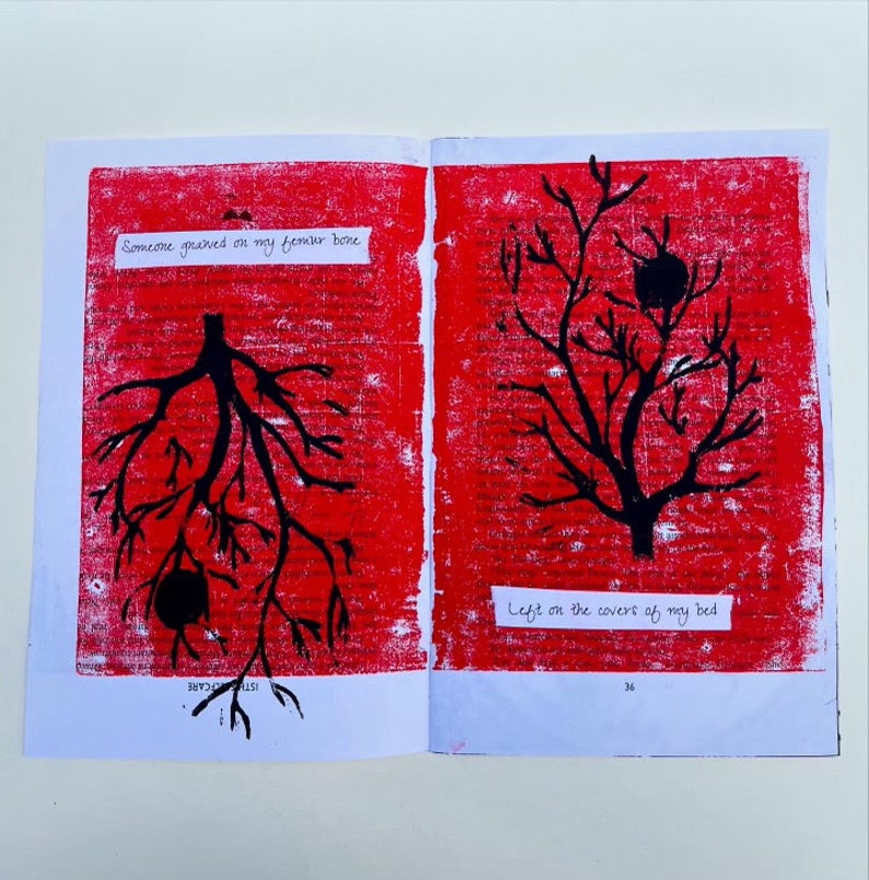 Flowery Gothic Zine With Poem Titled "the Garden" With Original Art ...