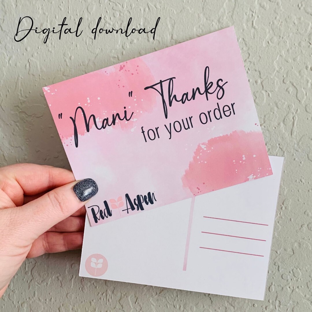Red Aspen Mani Thanks, Thank You Card, Digital Download, Red Aspen ... Red Aspen Mani Thanks, Thank You Card, Digital Download, Red Aspen ...
