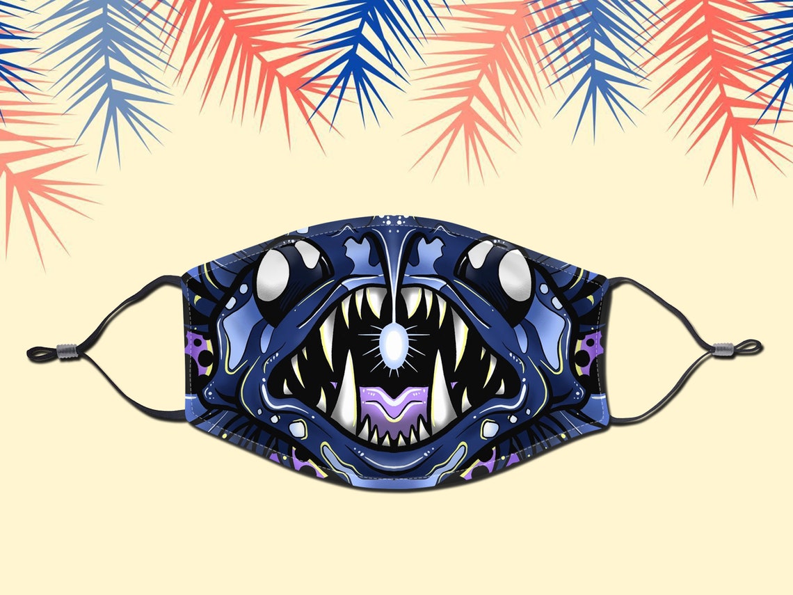 Deep Sea Maw Face Mask Deep Sea Creature Face Mask Deep Sea | Etsy