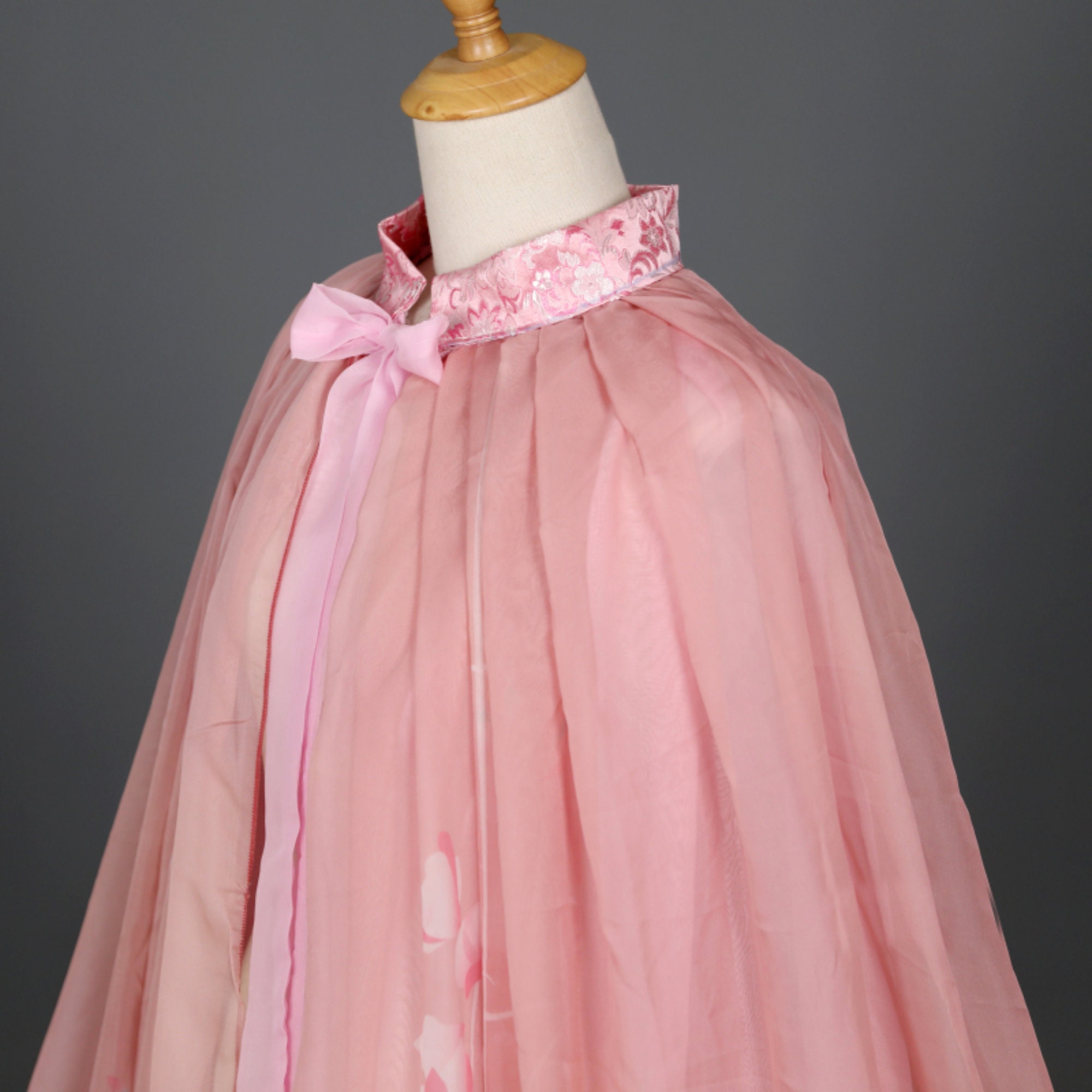 Pink Long Cloak Cosplay Women Hooded Cape Halloween Wizard - Etsy