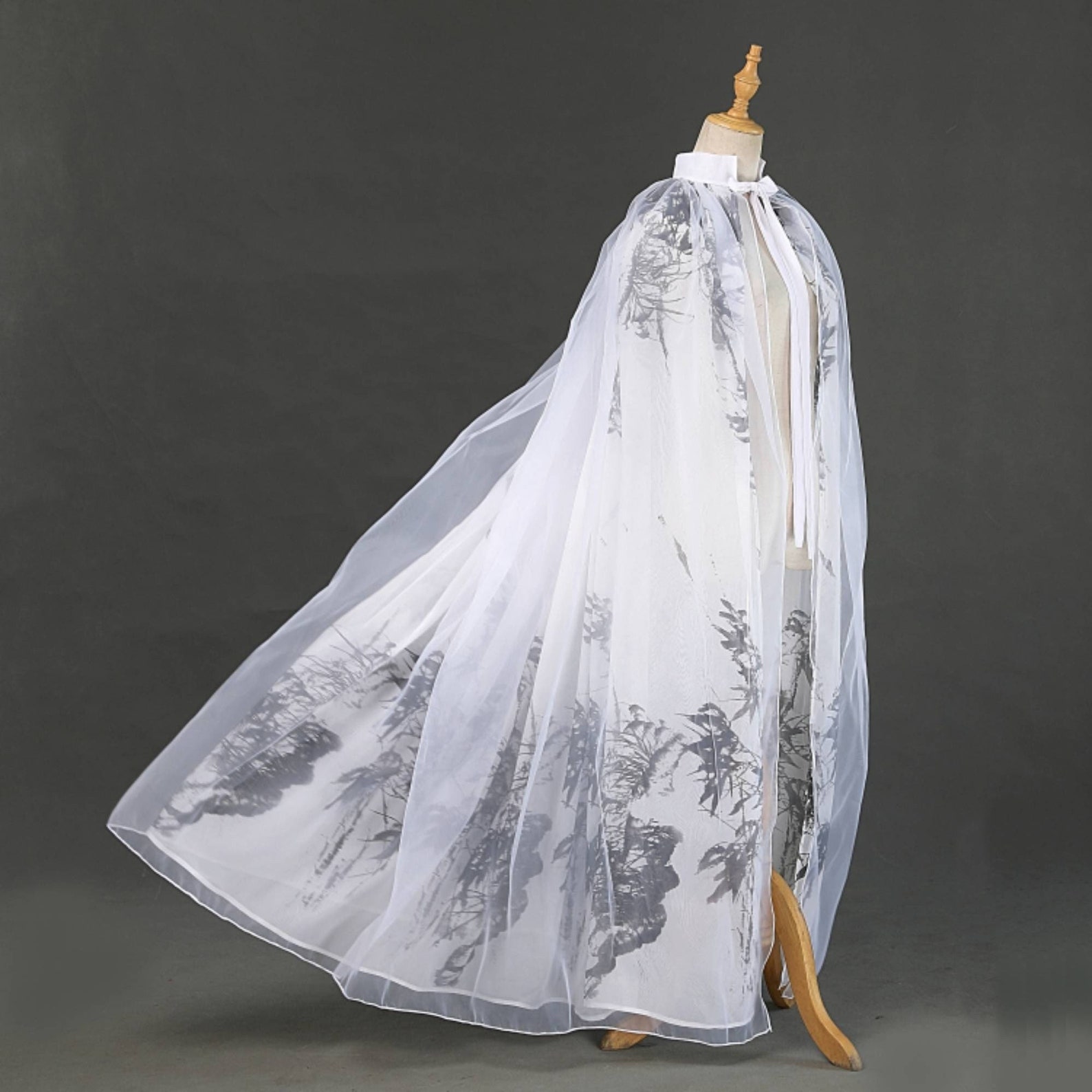 51 White Cloak Print Hooded Cape Superhero Long Cloak - Etsy