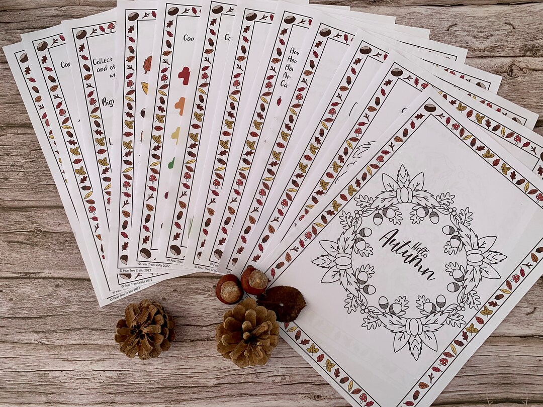 Children’s Autumn Activity Pack, Kids Nature Activity Sheets, Printable ...