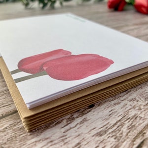Tulip Note Cards, A6 Notelets, Postcard Style Notecards, Floral ...