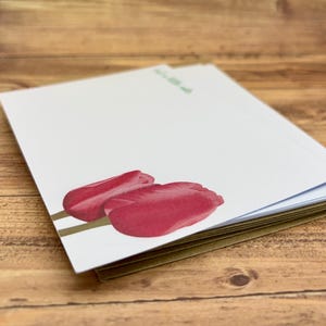 Tulip Note Cards, A6 Notelets, Postcard Style Notecards, Floral ...