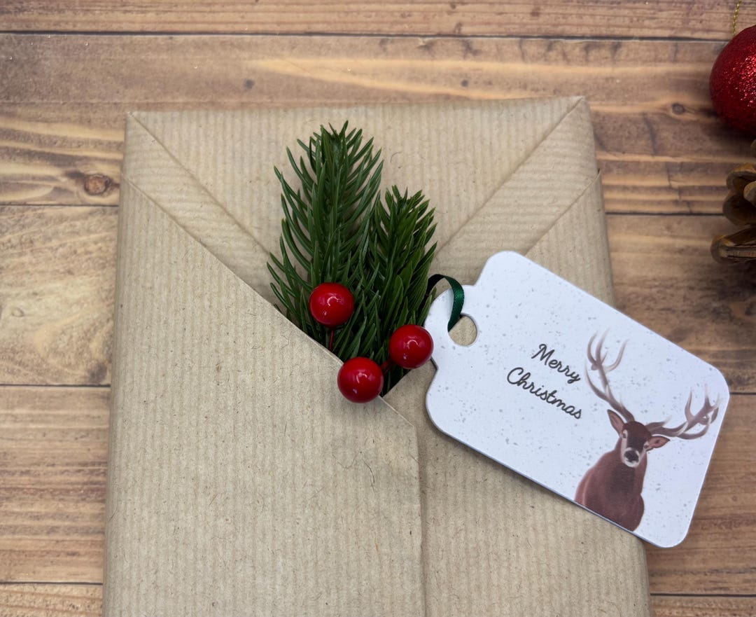 Christmas Gift Tags, Stag Gift Tags, Christmas Wrapping - Etsy UK