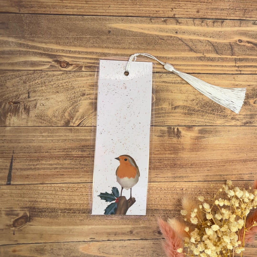 Robin Bookmark, Bird Bookmark, Wildlife Bookmark, Gift for Reader, Gift ...