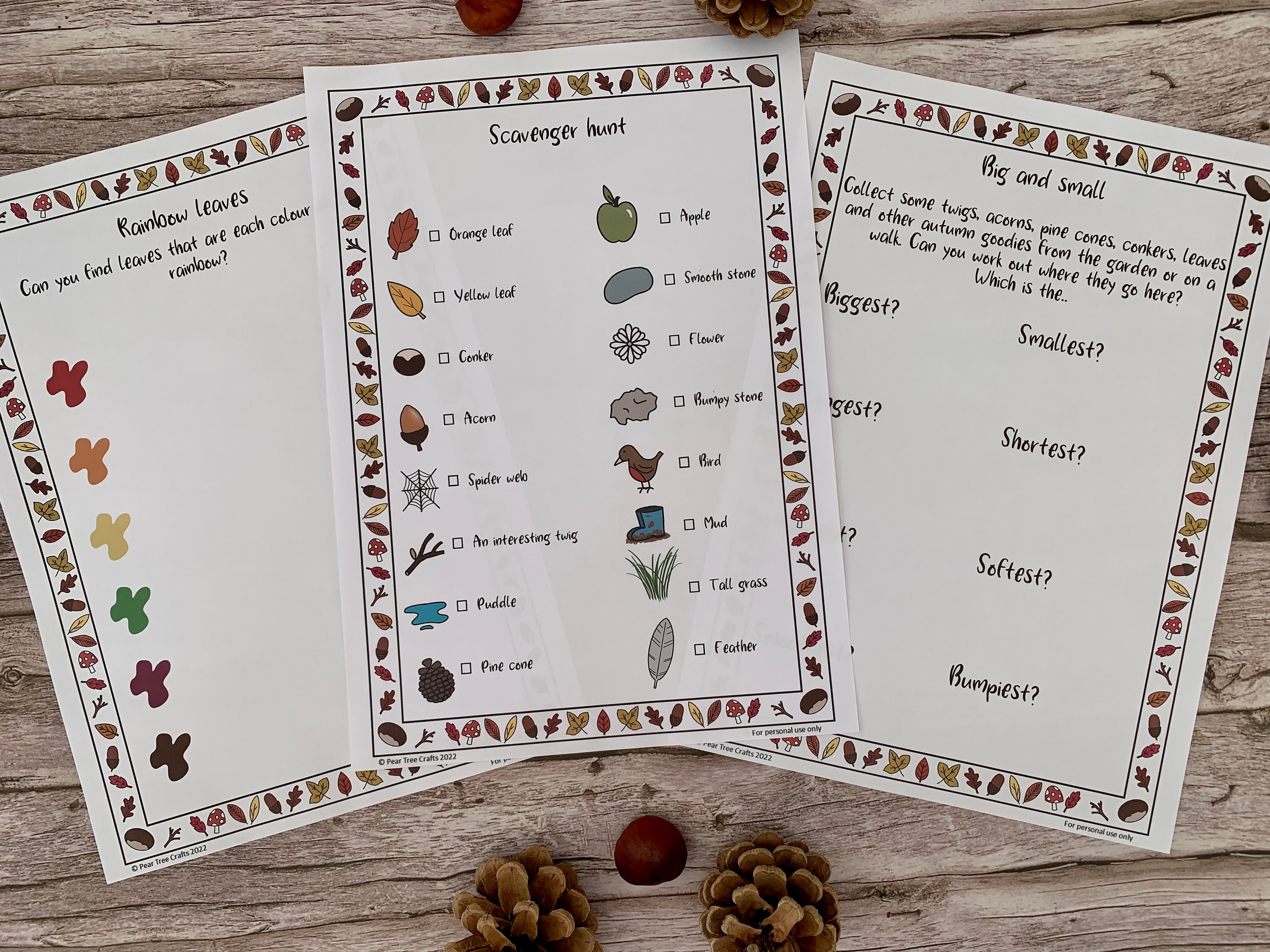 Children’s Autumn Activity Pack, Kids Nature Activity Sheets, Printable ...