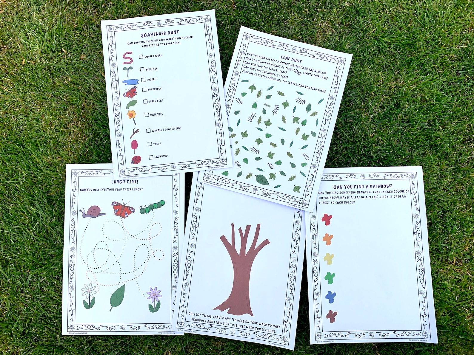 Children's Spring Activity Pack, Kids Nature Activity Pack, Printable ...