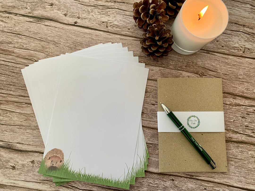 Hedgehog Writing Set, Colourful Letter Writing Set, Writing Paper ...