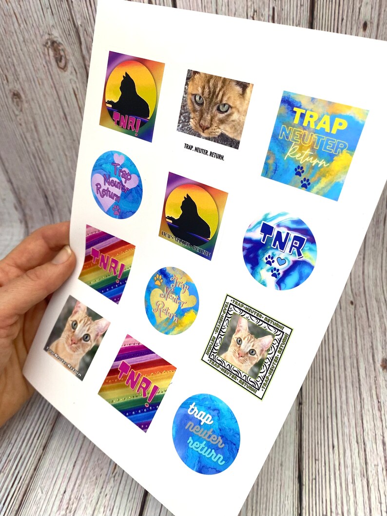 TNR Sticker Sheet, Trap Neuter Release Decorative Stickers, Animal ...