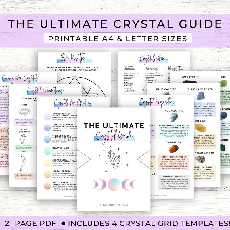 Printable Crystal Cards - Etsy
