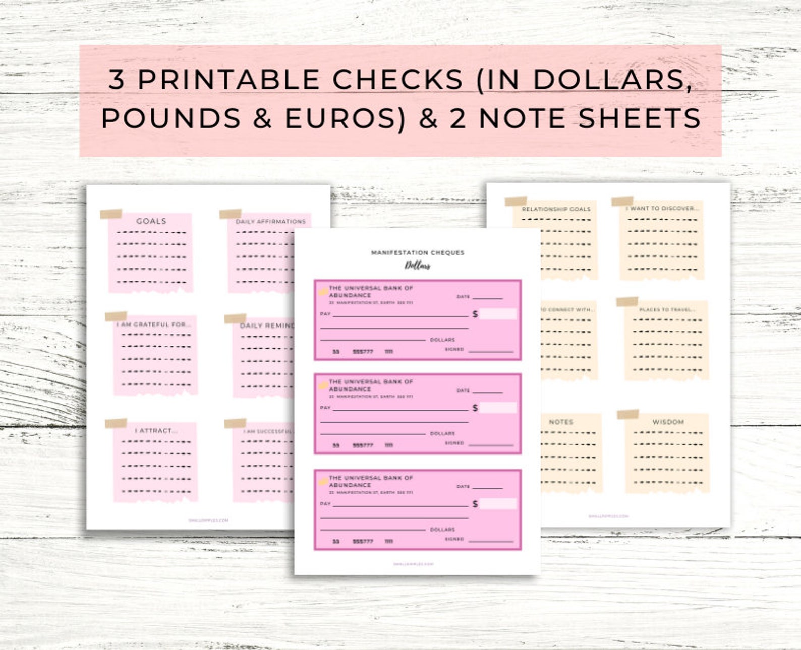 Vision Board & Manifestation Kit Printable // Dream Board Kit ...