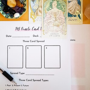 Tarot Journal & Tarot Cheat Sheet Printable // Tarot Spread Templates ...