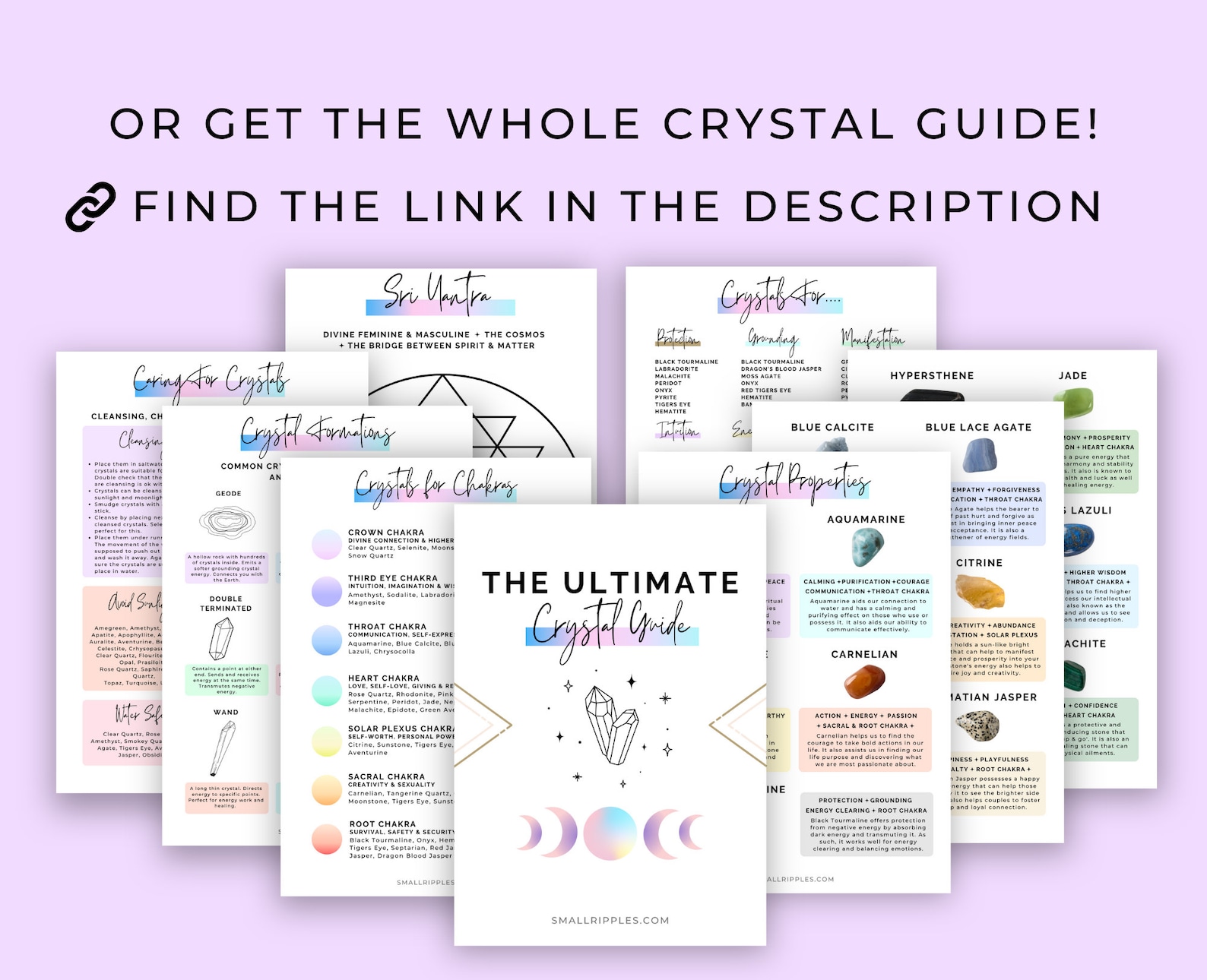 Crystal Meaning Chart // Crystal Poster // Crystal Printable // Crystal ...
