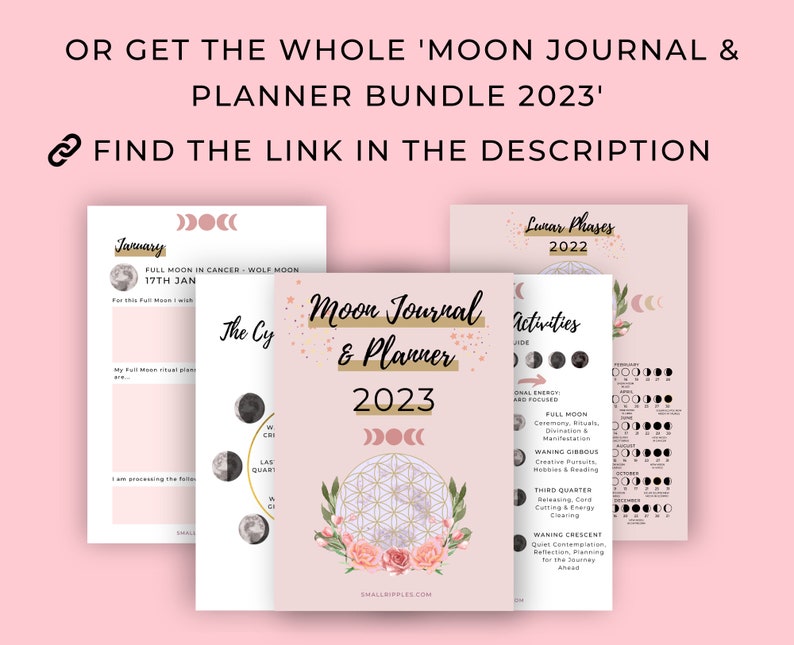 Moon Phase Printable Guide Sheets // Moon Phase Meaning Poster - Etsy
