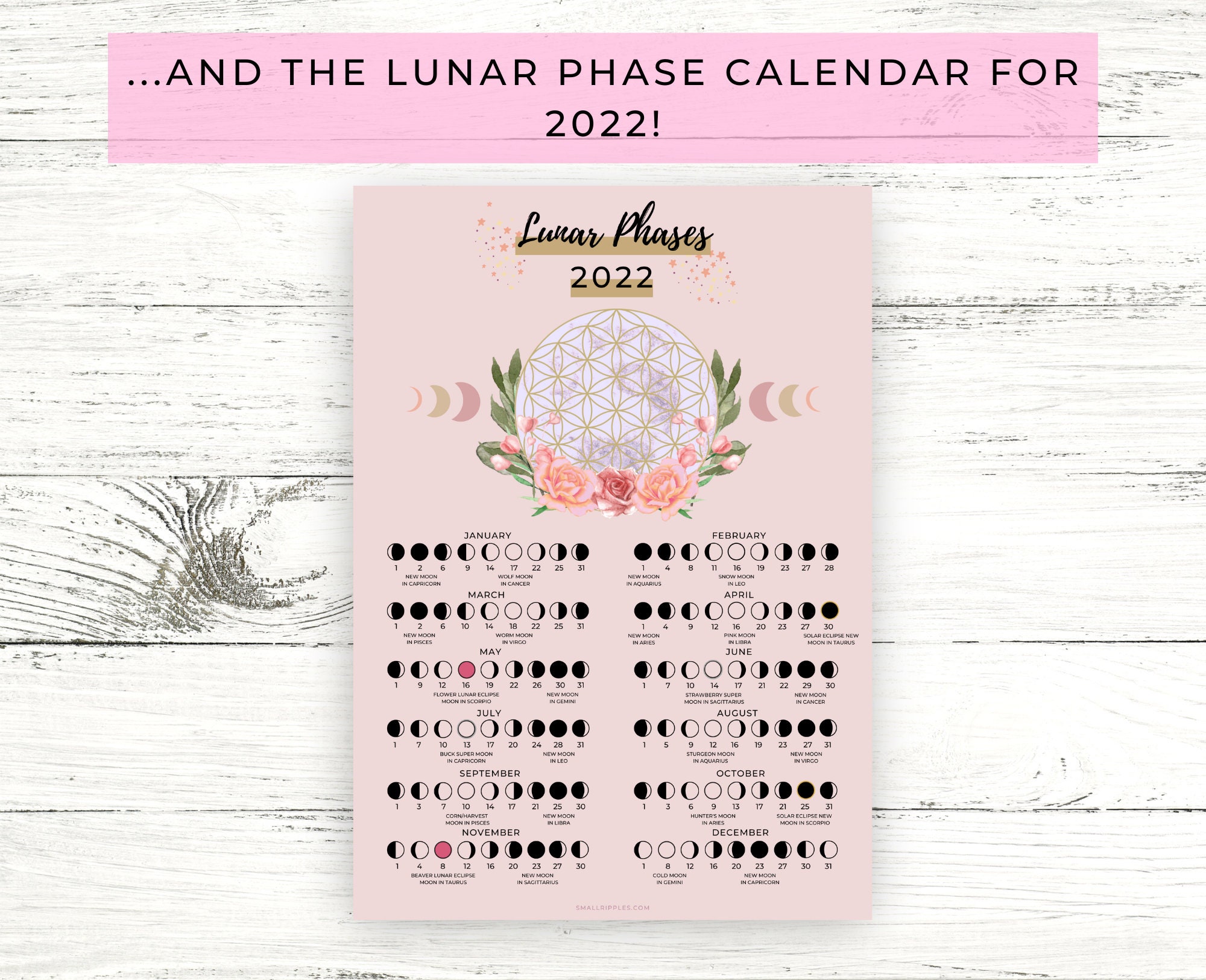 Moon Phase Printable Guide Sheets // Moon Phase Meaning Poster - Etsy
