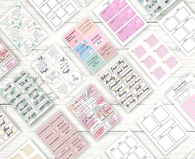 Vision Board & Manifestation Kit Printable // Dream Board Kit ...