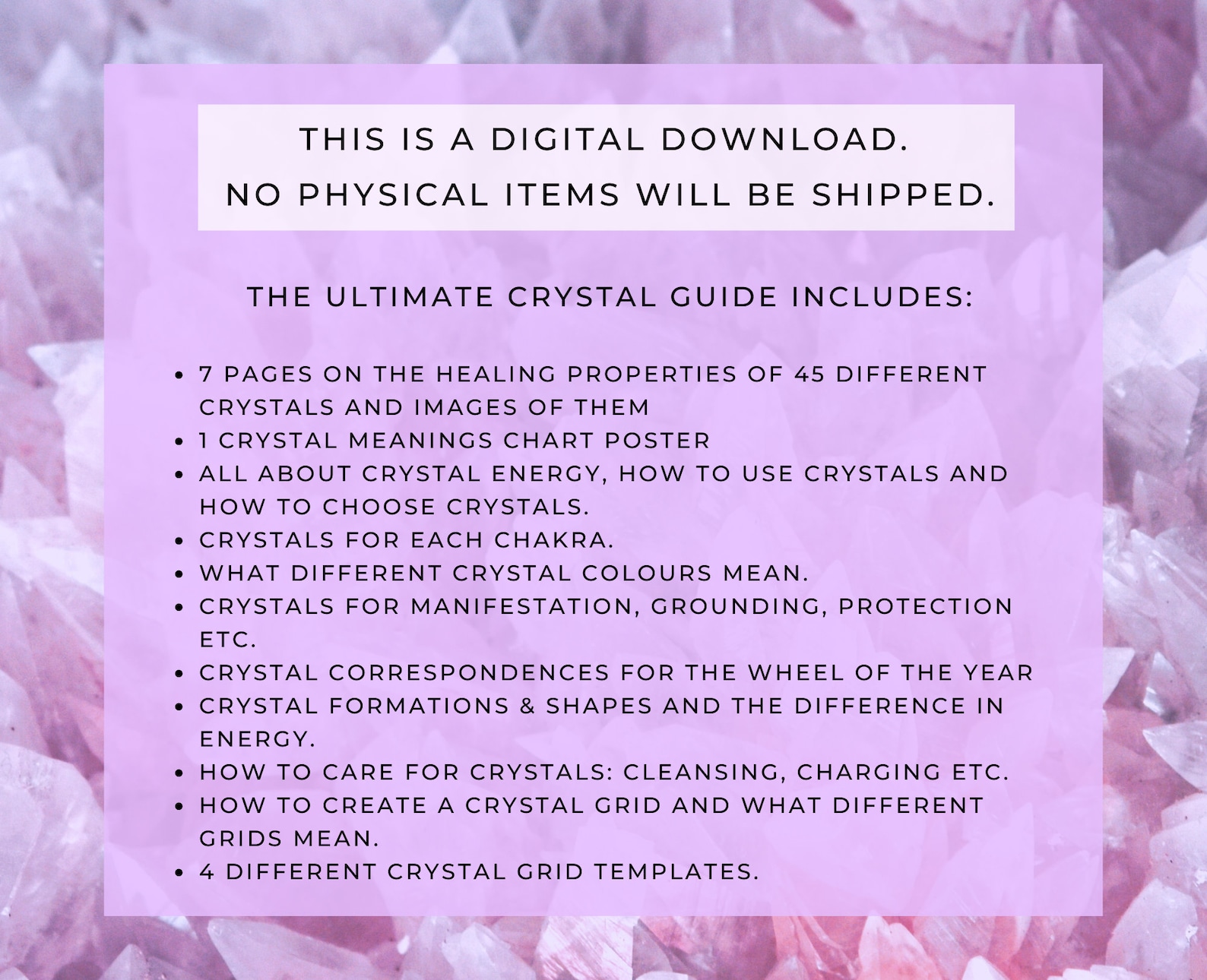 Crystal Meaning Guide // Crystal Printable // Crystal Cheat Sheet ...