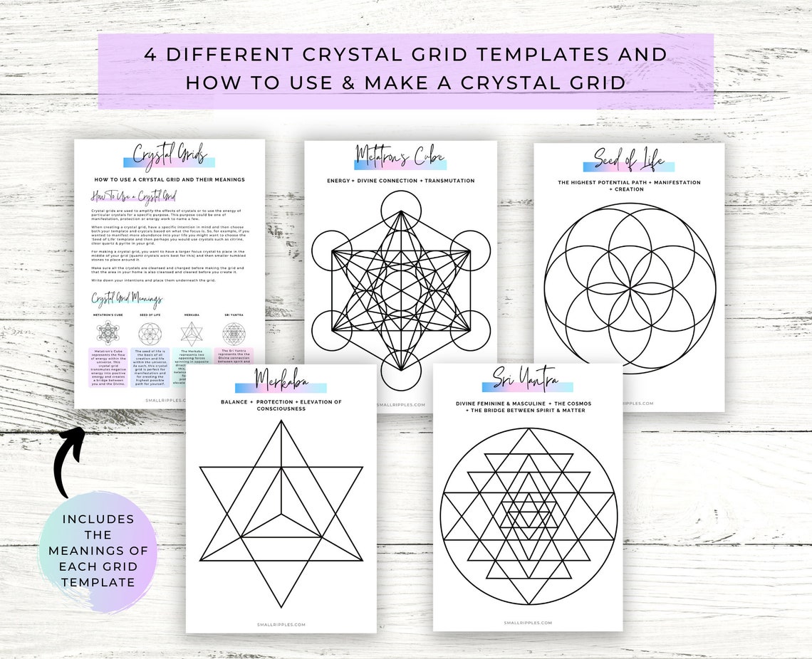 Crystal Meaning Guide // Crystal Printable // Crystal Cheat - Etsy