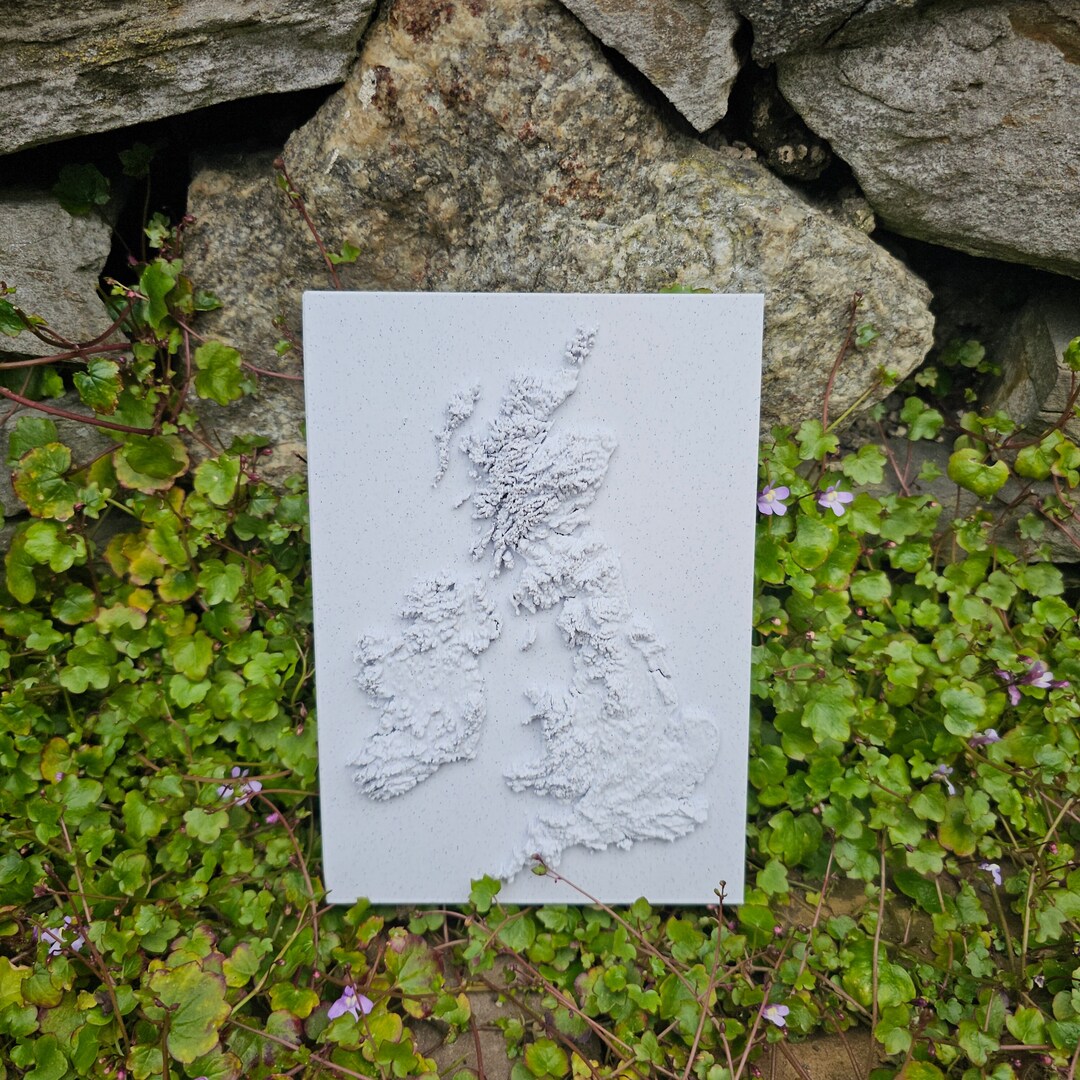 3D Map of the British Isles High Resolution Topographic 3D Print - Etsy UK