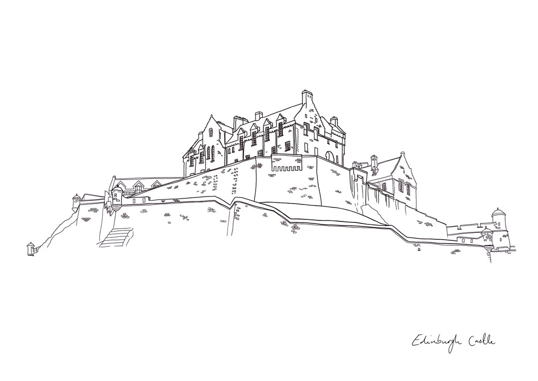 Edinburgh Castle Print - Etsy