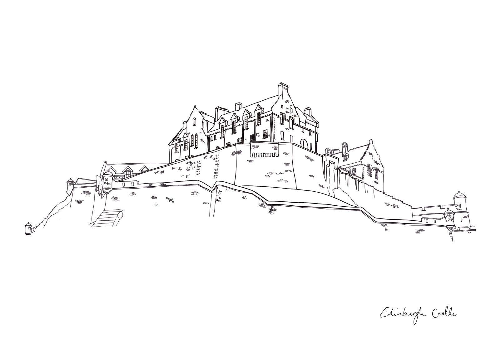 Edinburgh Castle Print - Etsy