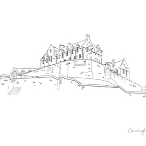 Edinburgh Castle Print - Etsy
