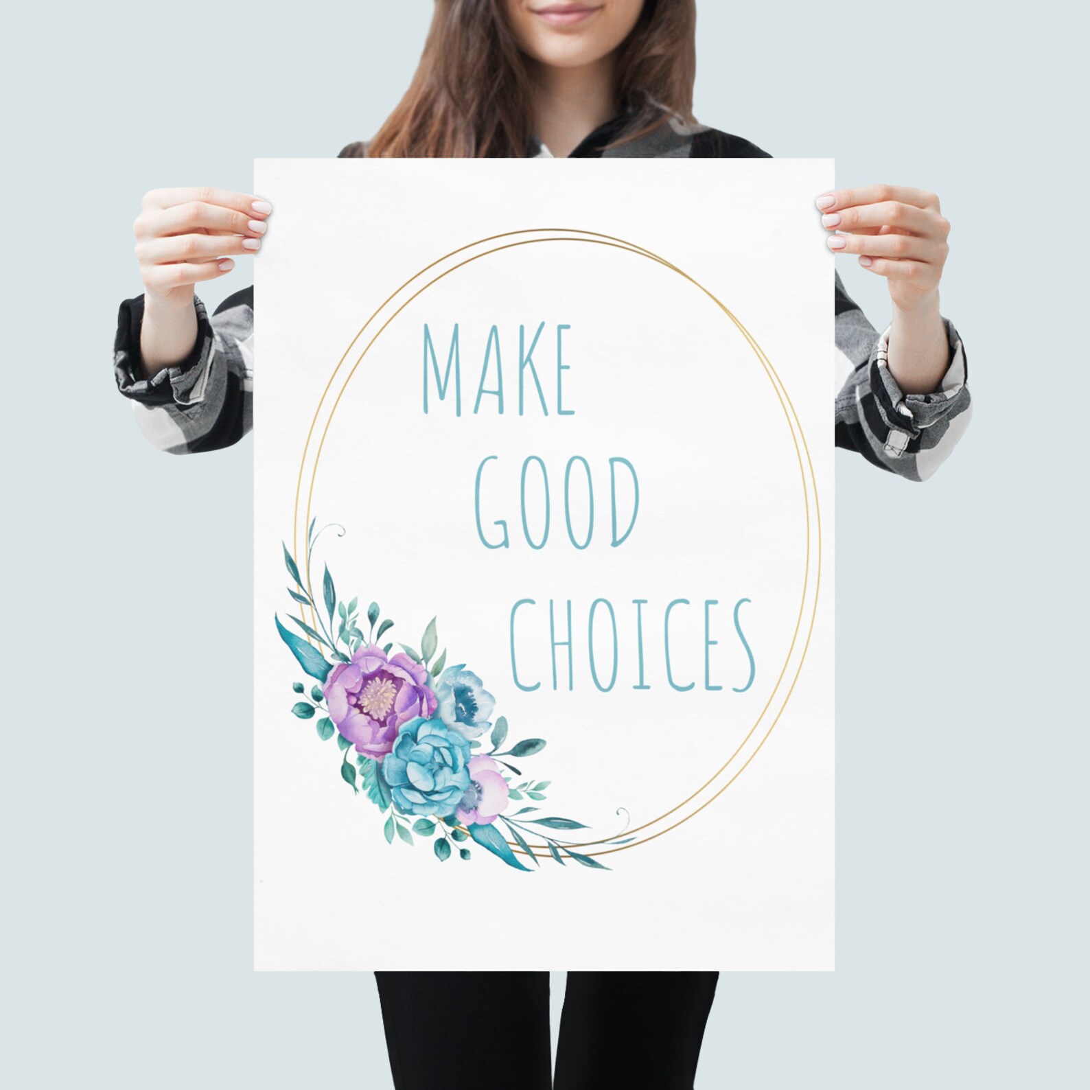 Make Good Choices Poster True Crime Wall Art Motivational | Etsy