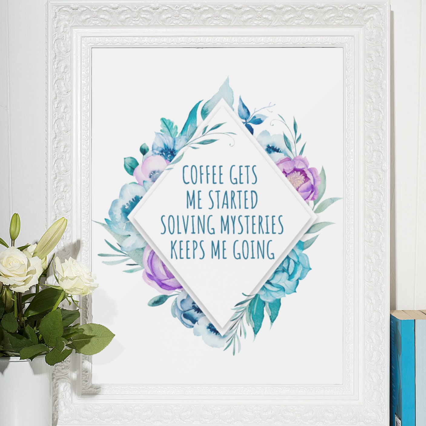 Solving Mysteries Poster True Crime Poster Coffee and True - Etsy