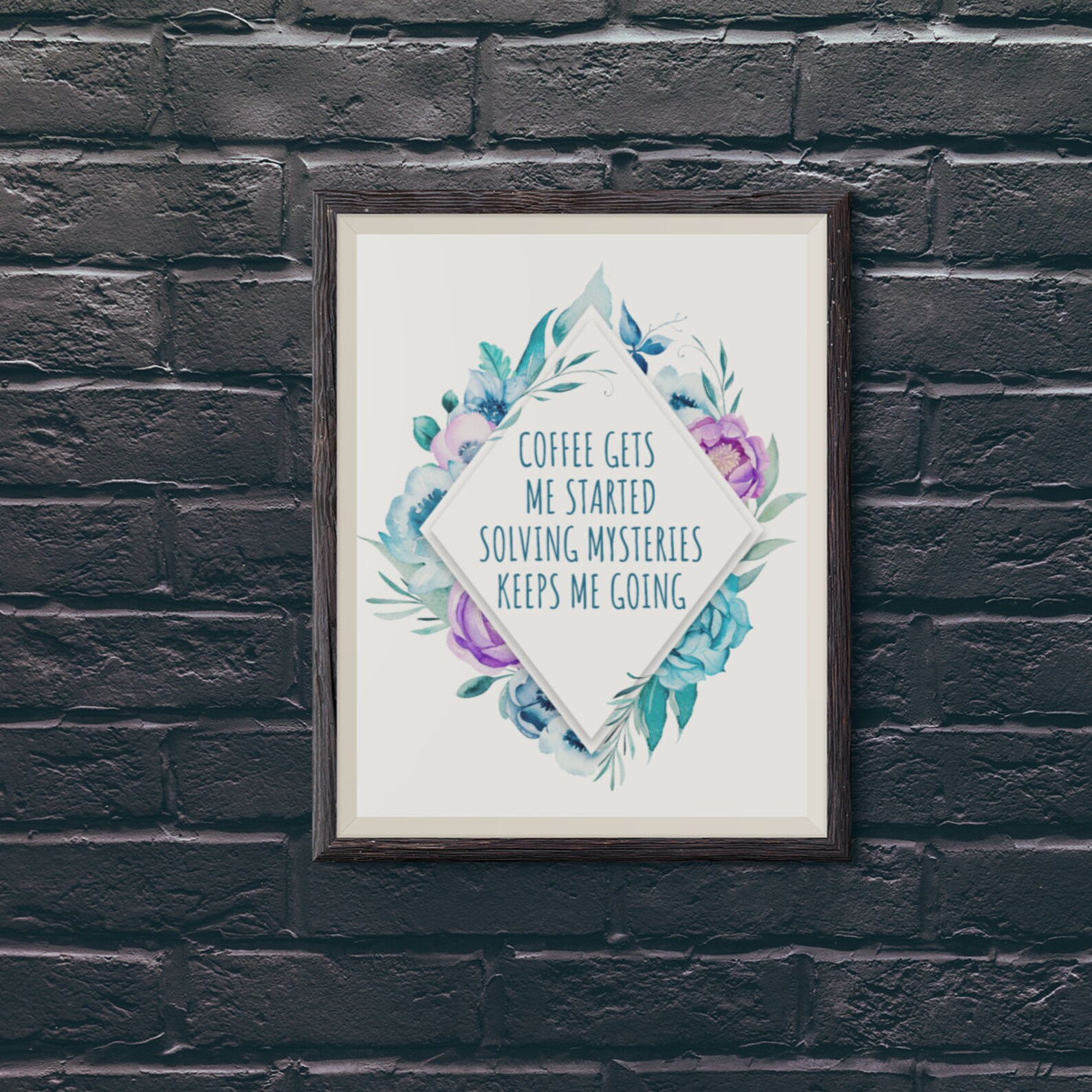 Solving Mysteries Poster True Crime Poster Coffee and True - Etsy