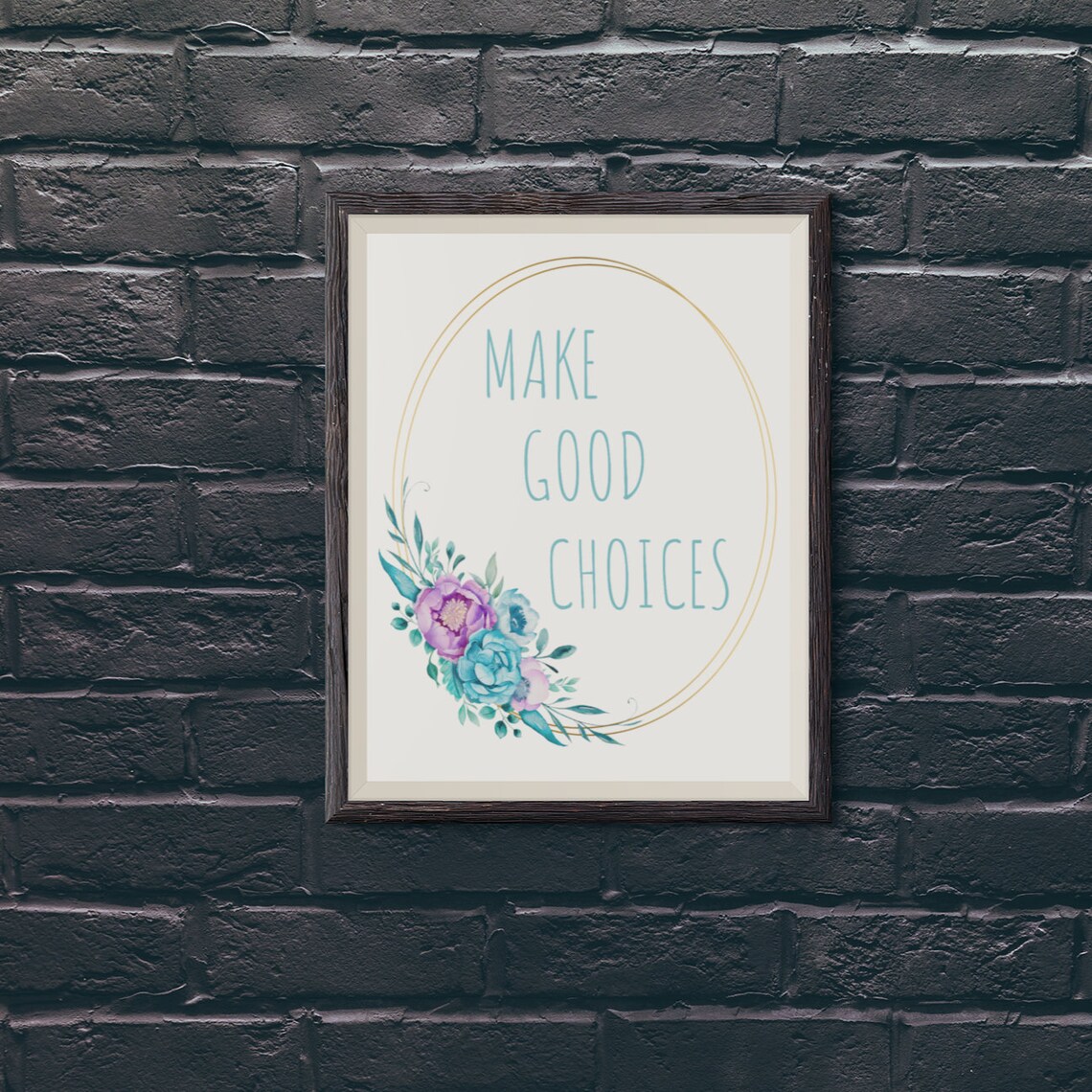Make Good Choices Poster True Crime Wall Art Motivational | Etsy