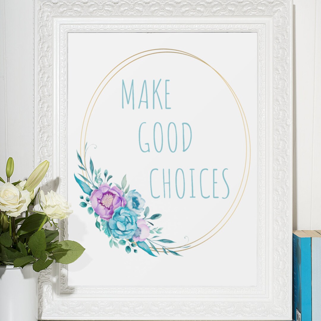 Make Good Choices Poster | True Crime Wall Art | Motivational Poster ...