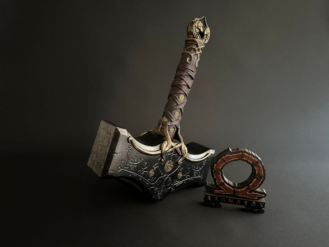 God of War Ragnarök Thor Mjölnir Gow Ragnarok Mjolnir Real Size Replica ...