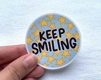 Keep Smiling Sticker - Etsy