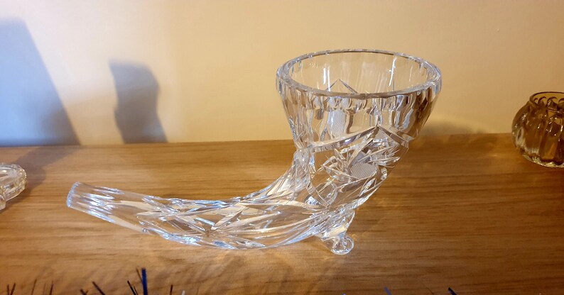 Vintage Crystal Cornucopia Horn Of Plenty | Etsy
