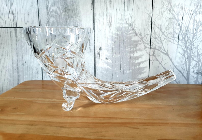 Vintage Crystal Cornucopia Horn Of Plenty | Etsy