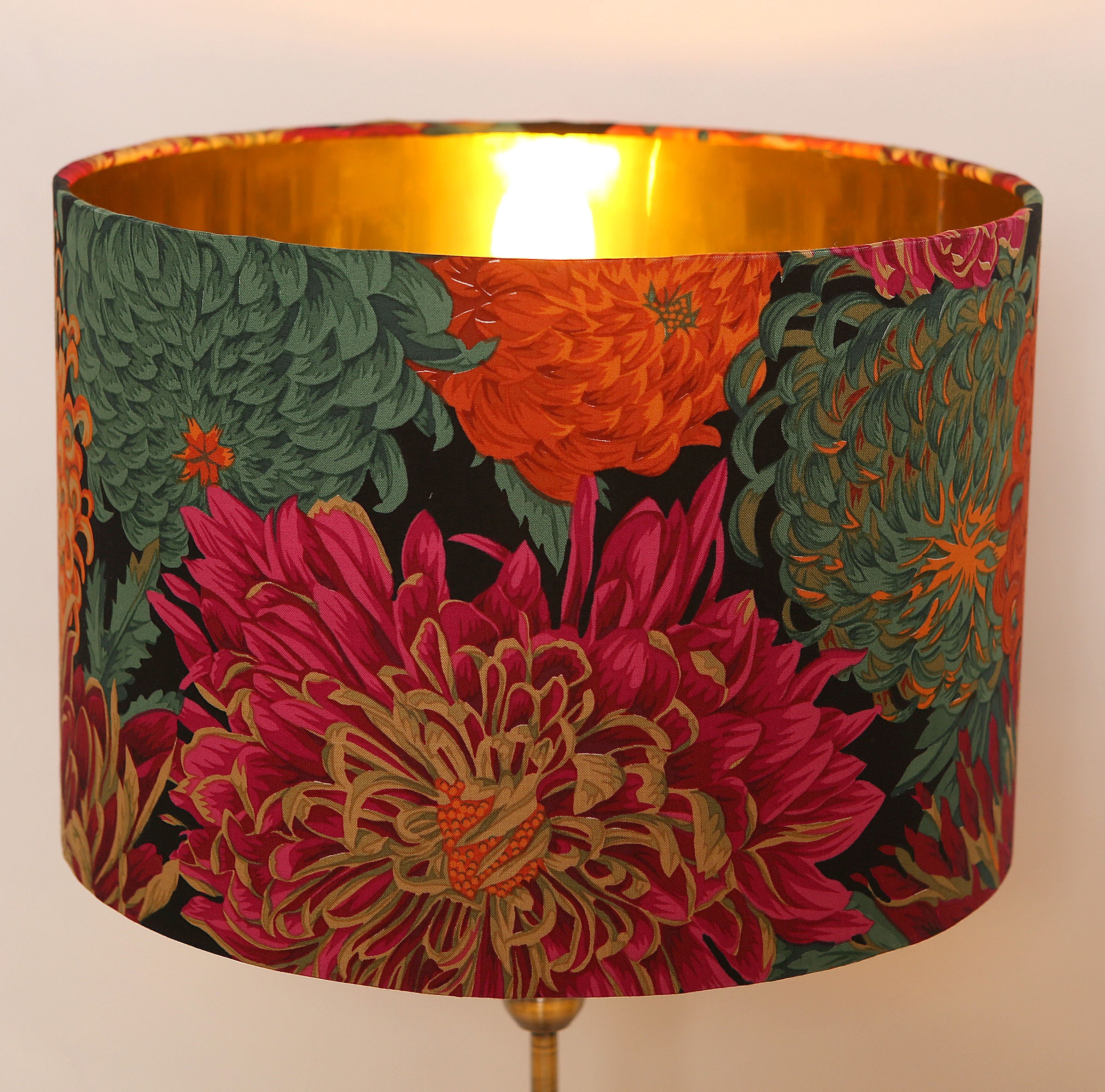 BEST SELLER Handmade Lampshade Chrysanthemum Floral Red - Etsy Australia