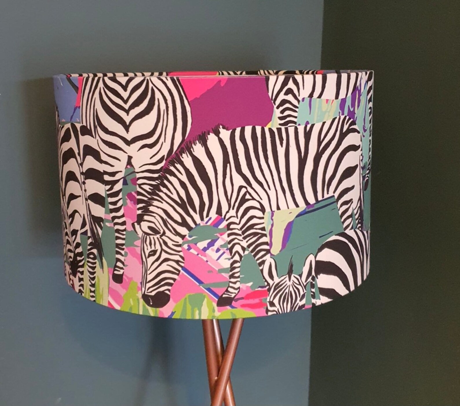 Zebra Lampshade Handmade Bespoke Ceiling Pendant Home Gift - Etsy
