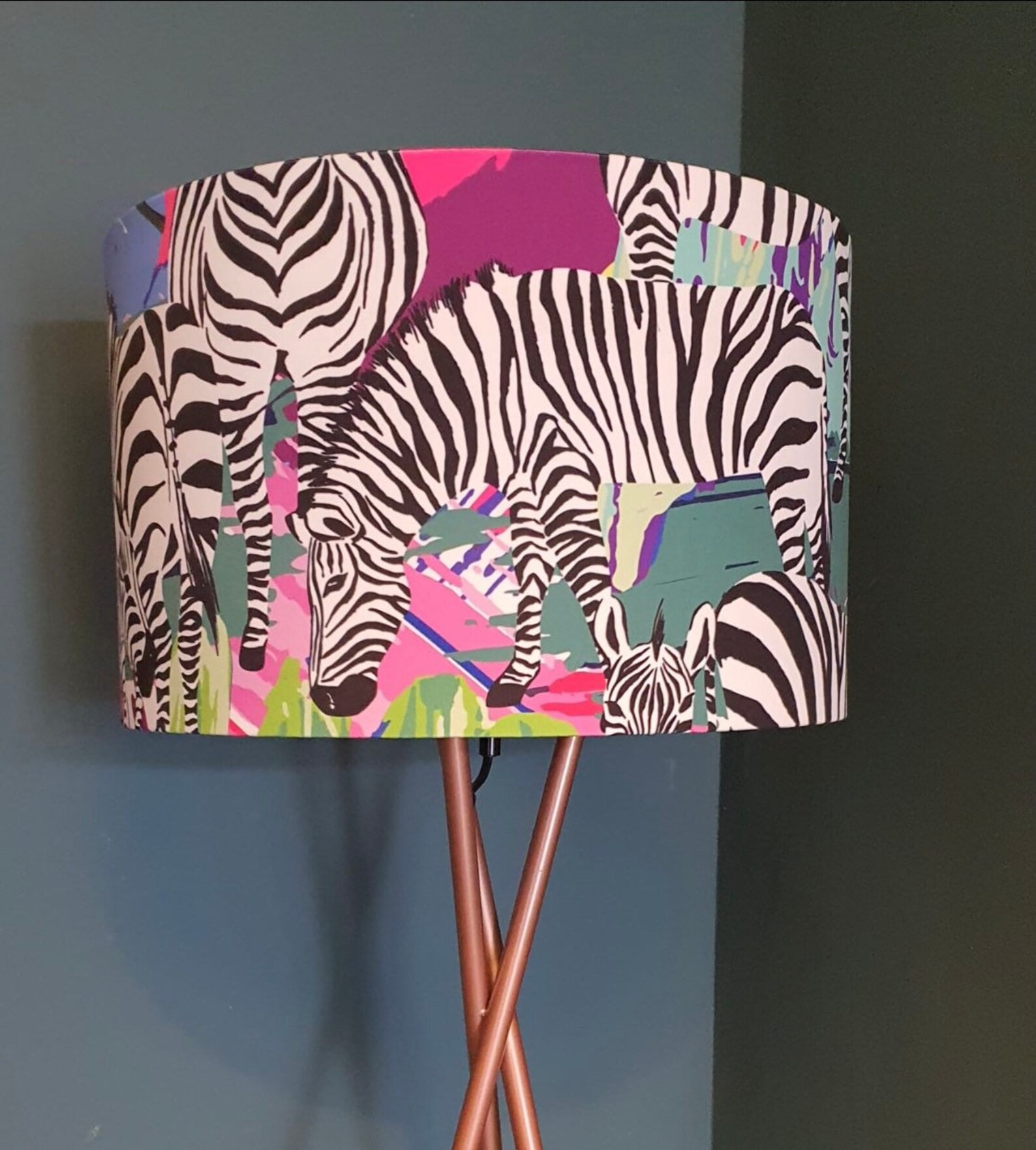 Zebra Lampshade Handmade Bespoke Ceiling Pendant Home Gift - Etsy
