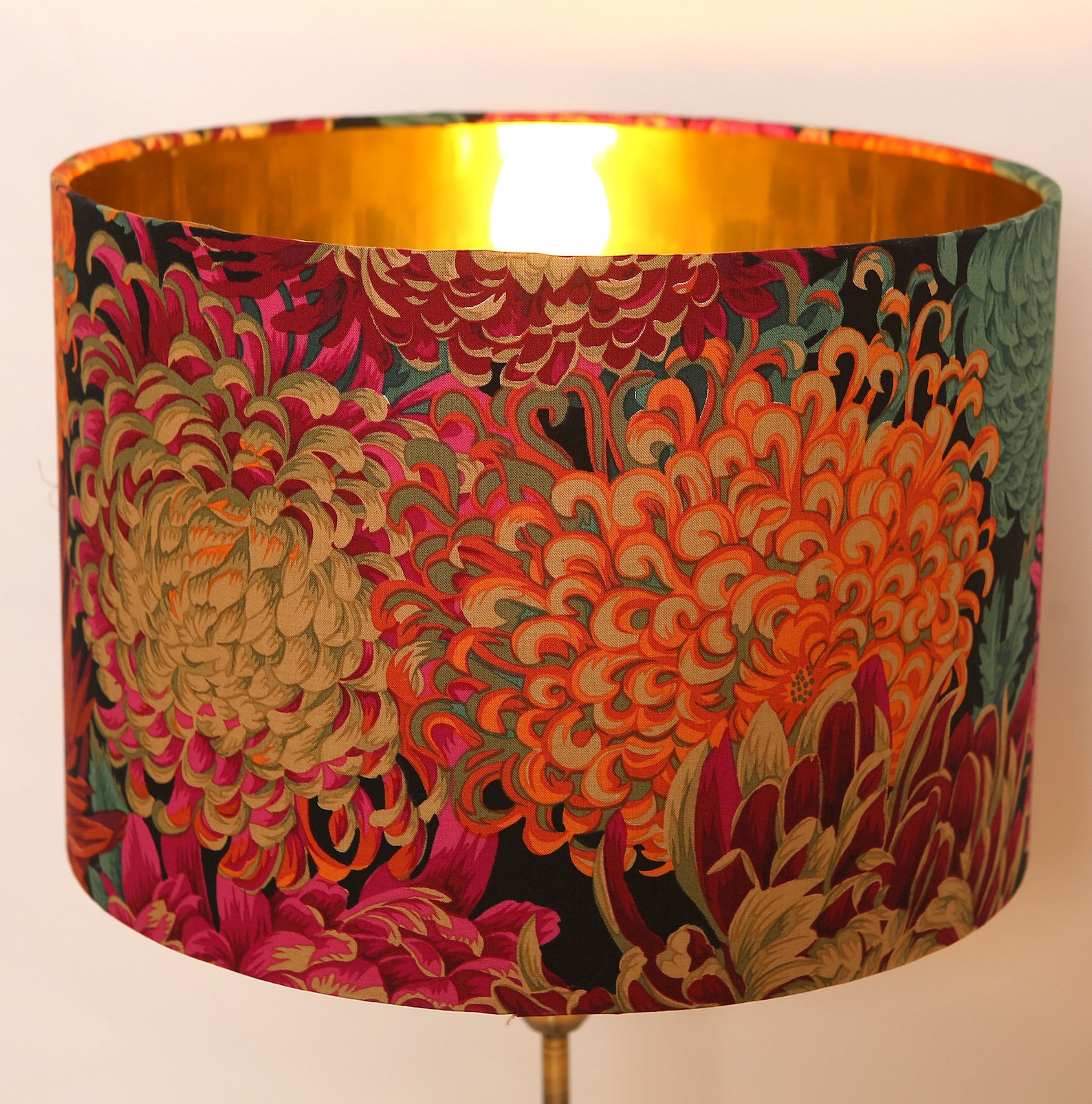 BEST SELLER Handmade Lampshade Chrysanthemum Floral Red - Etsy UK