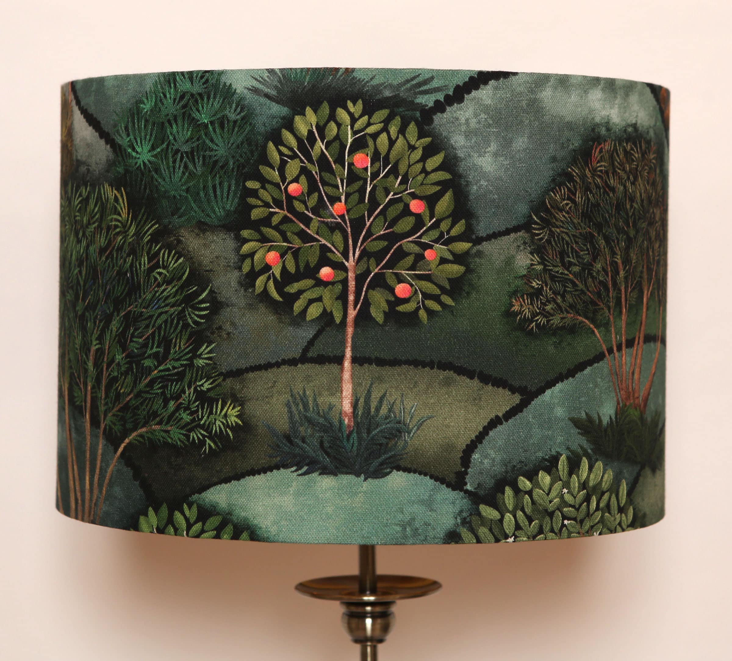 Handmade Lampshade Apple Trees Rolling Hills Gold Mirror | Etsy UK