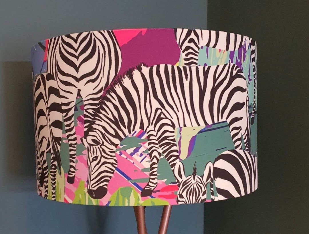 Zebra Lampshade; Handmade; Bespoke; Ceiling Pendant; Home Gift - Etsy
