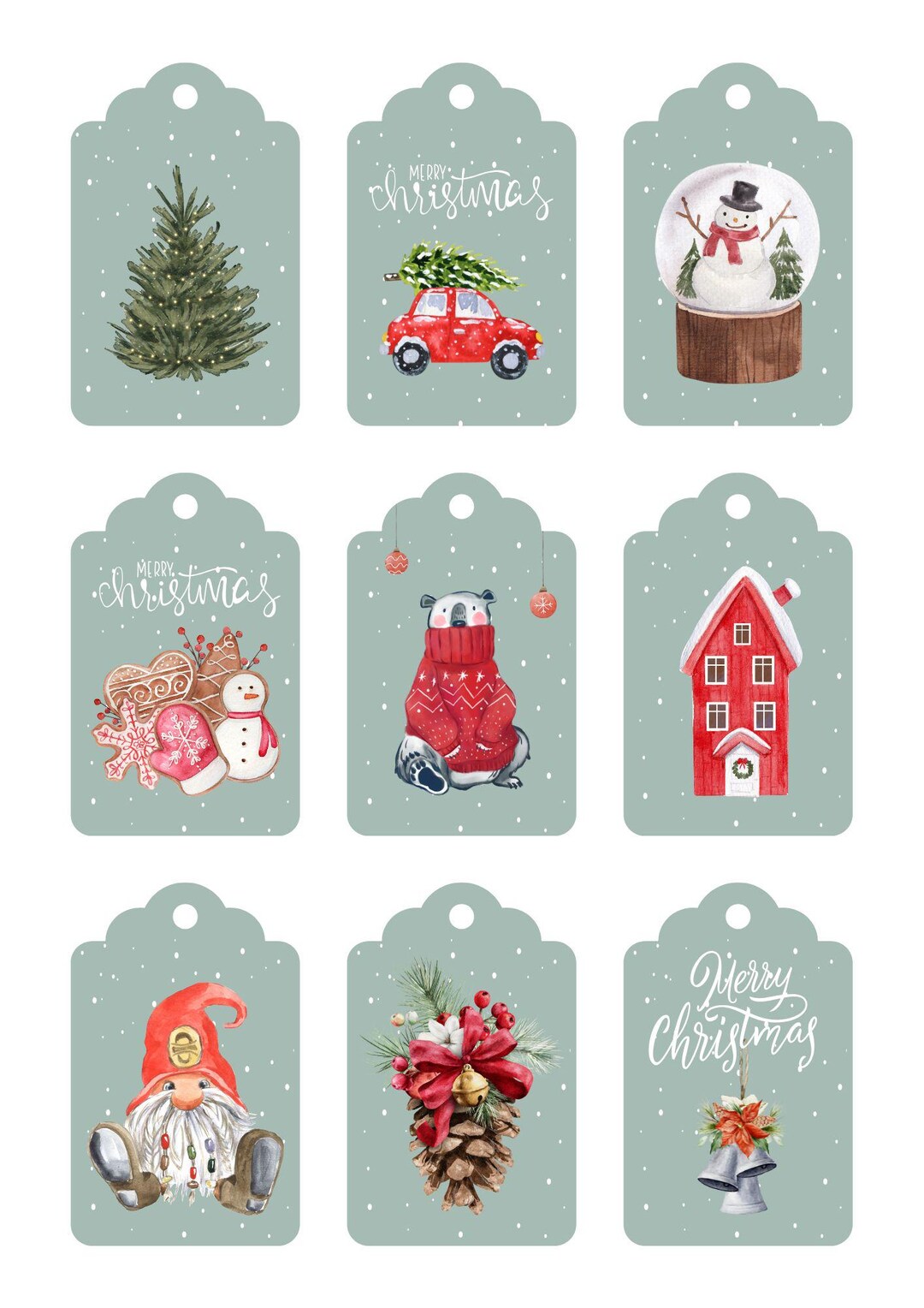 Holiday Gift Tags - Etsy