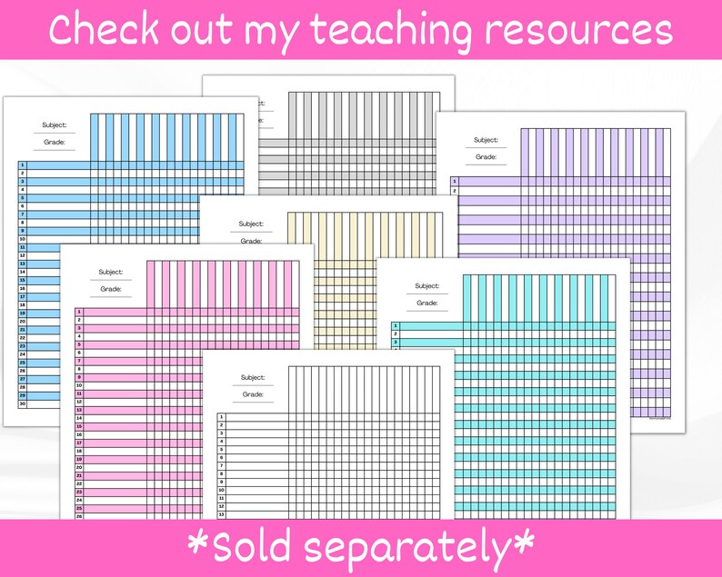 Editable Teacher Gradebook Printable. Teacher Planner. Grade - Etsy ...