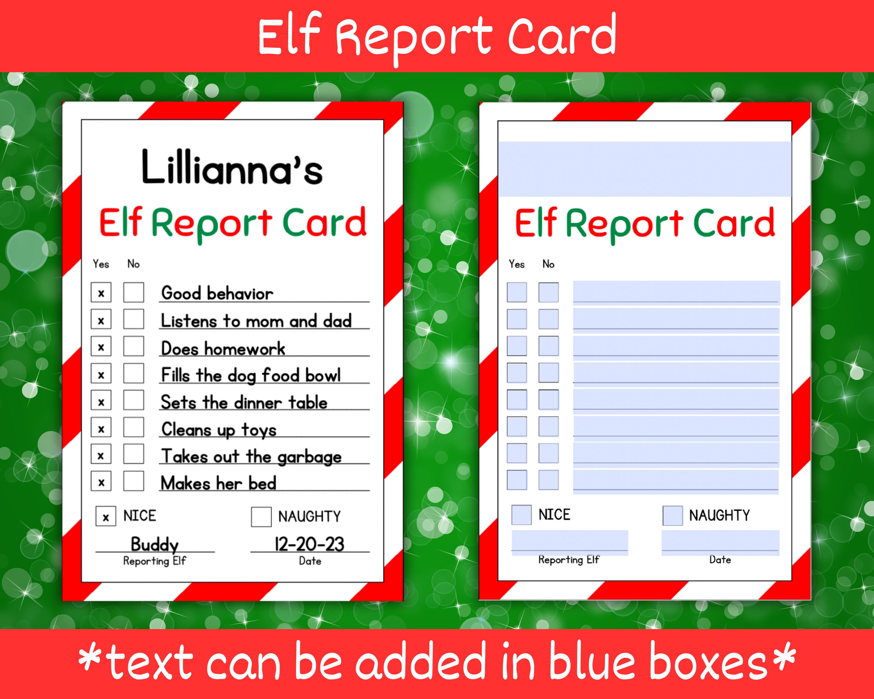 Christmas Elf Kit. Elf Notes. Elf Report Card. Elf Letter. Elf - Etsy
