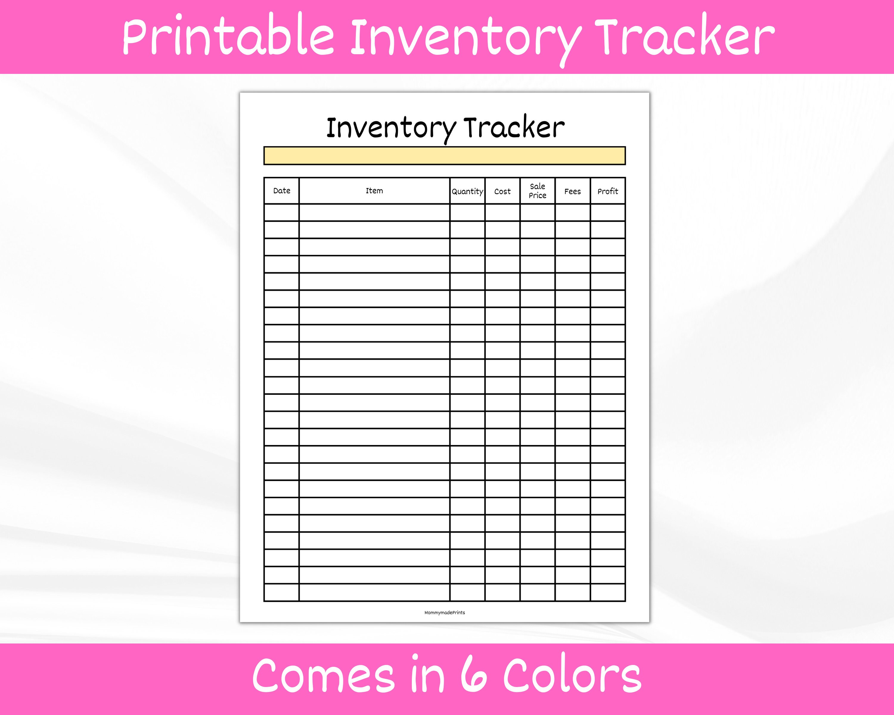 Inventory Tracker Printable. Inventory Template. Inventory Sheet ...