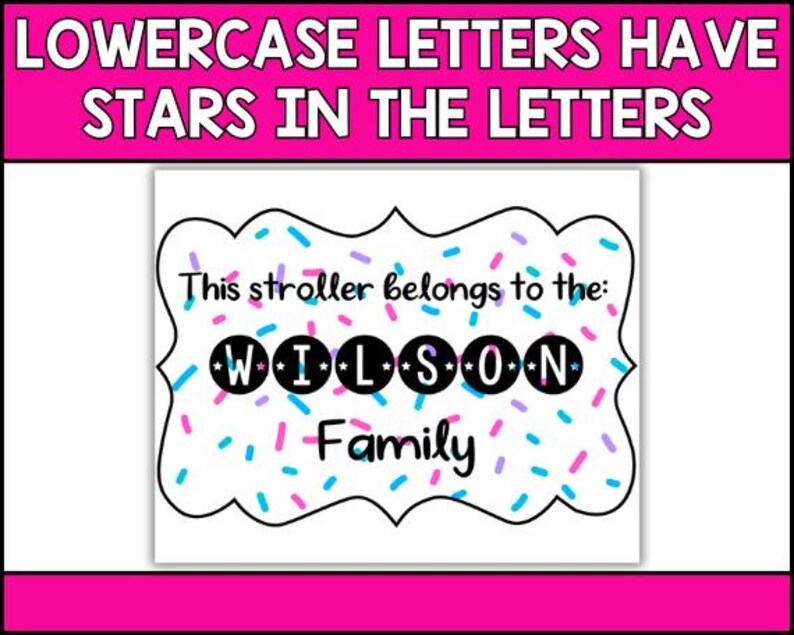 Editable Stroller Sign Family Name Digital Download: Personalized ...