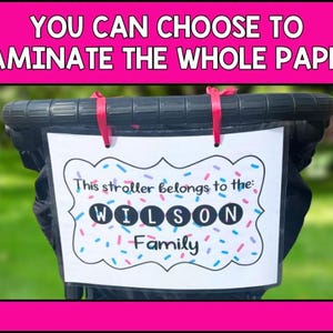 Editable Stroller Sign Family Name Digital Download: Personalized ...