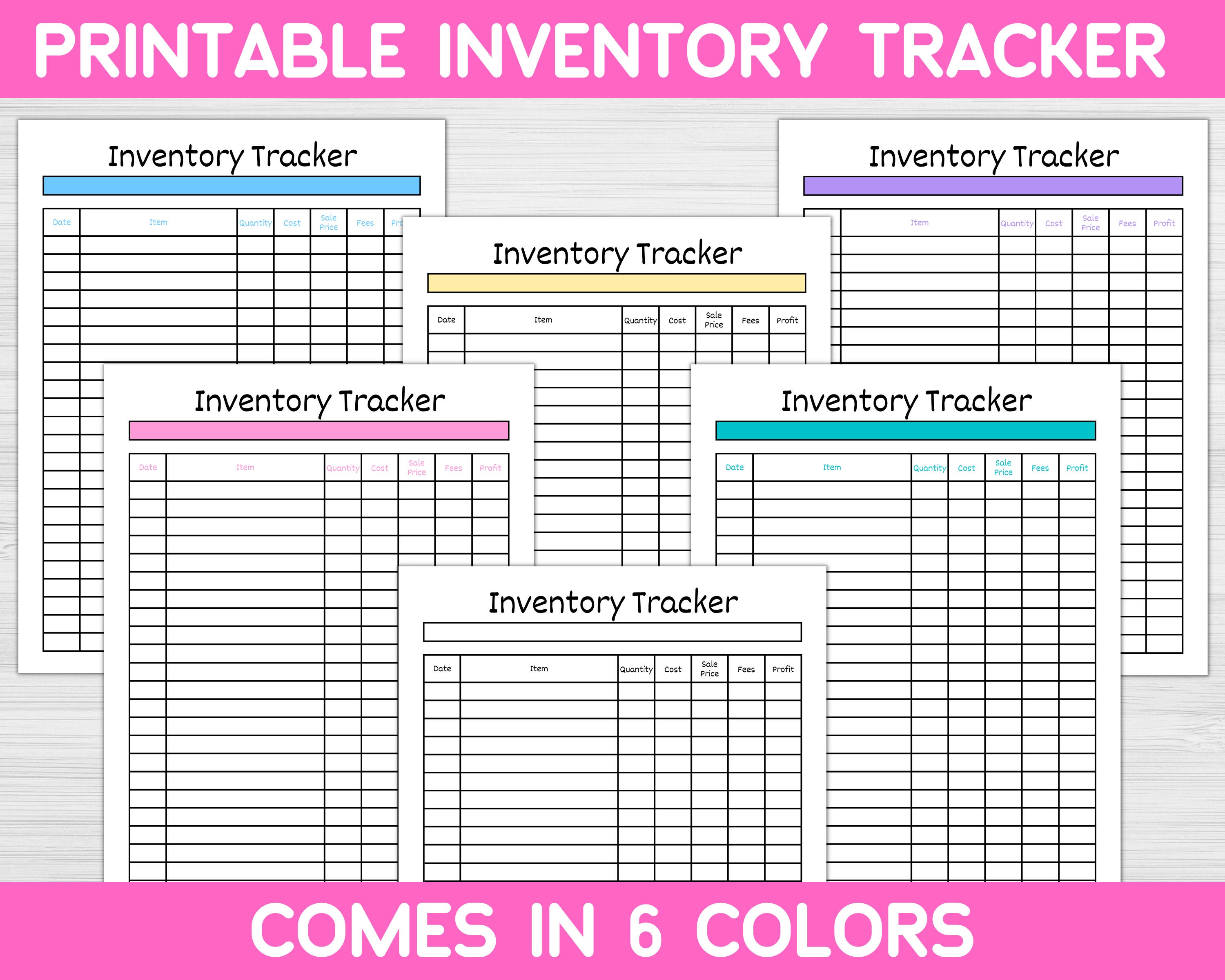 Inventory Tracker Printable. Inventory Template. Inventory - Etsy Canada